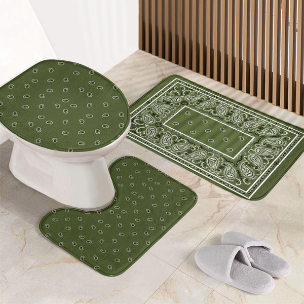 Bathroom Set - Army Green 3 Piece | The Bandana Blanket Company