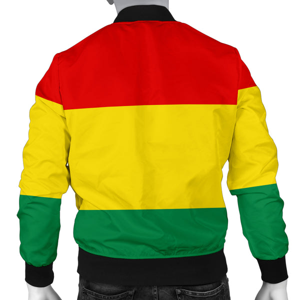 Rasta Flag Men's Bomber Jacket | The Bandana Blanket Company