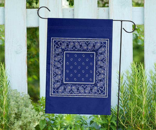 Royal Blue Bandana Home and Garden Flags | The Bandana Blanket Company